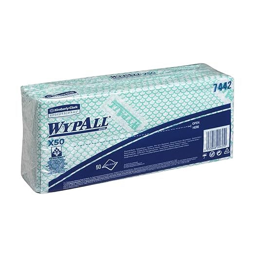 Wypall X50 Cleaning Cloths Green (Pack of 50) – Care Supply Hub