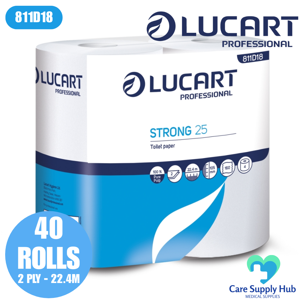 Lucart Luxury Toilet Roll - 40 Rolls 22.4m - 160 sheets – Care Supply Hub