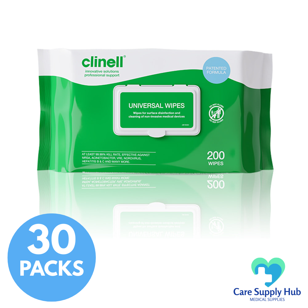 Clinell Universal Wipes - 30 PACKS BULK DEAL – Care Supply Hub